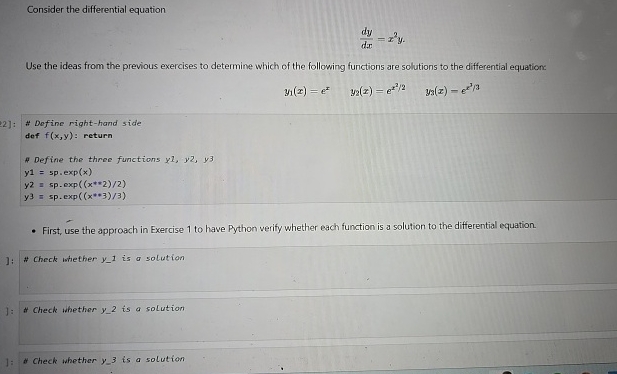 write the pythons please Consider the differential | Chegg.com