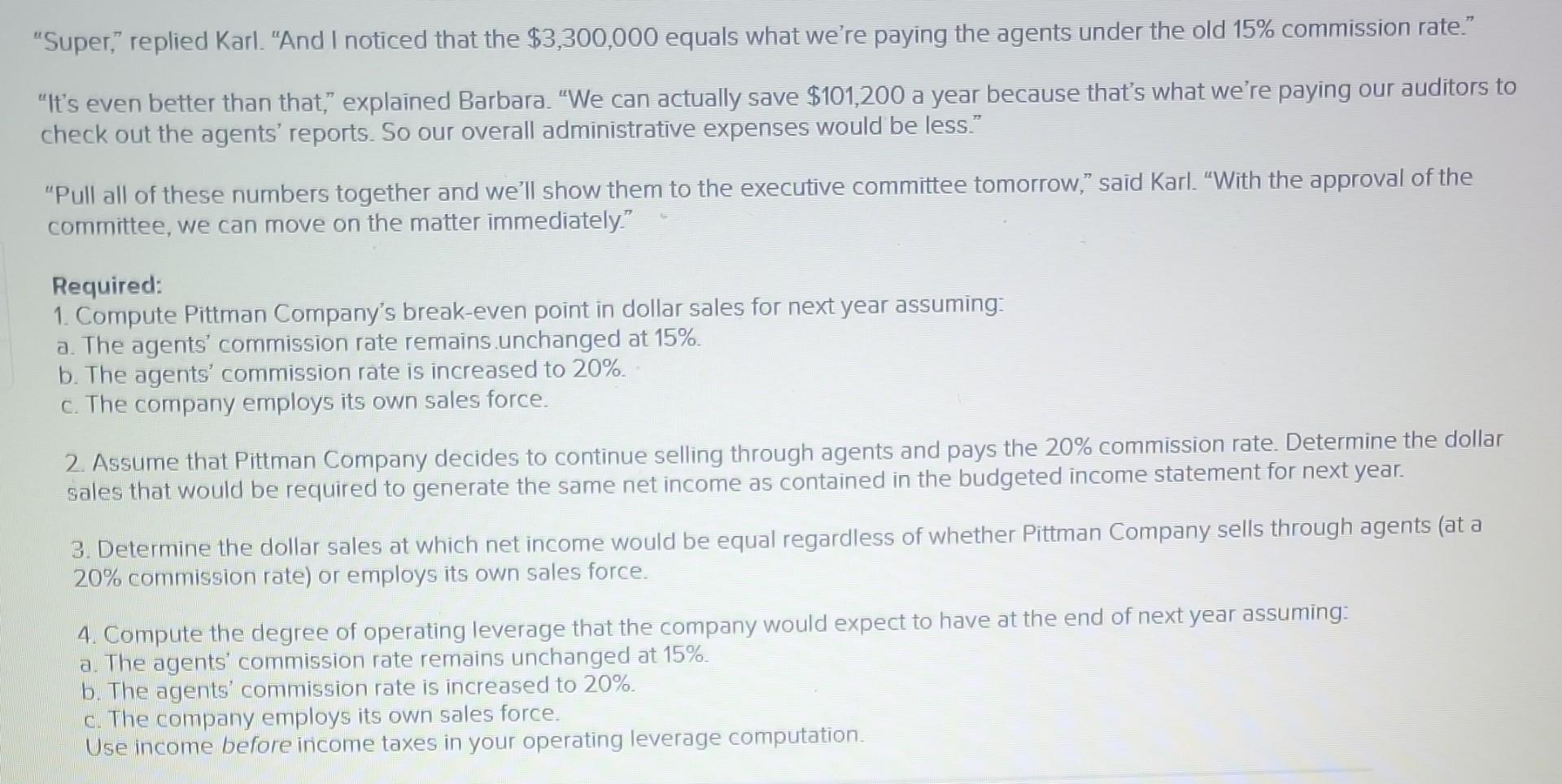 Solved Case 5-32 (Algo) Cost Structure; Break-Even and | Chegg.com