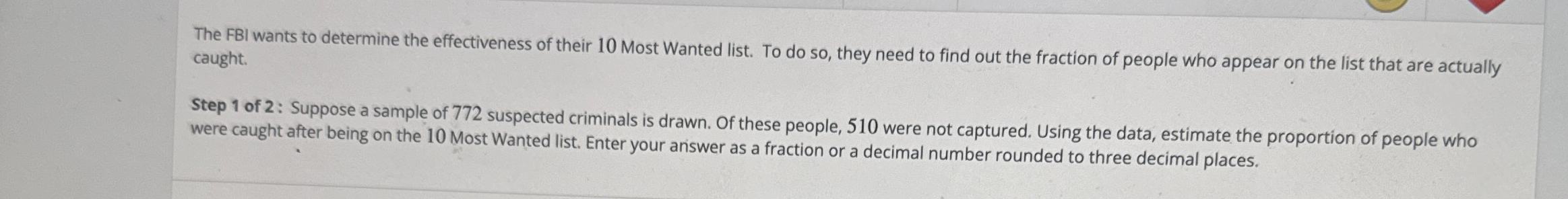 Solved The FBI wants to determine the effectiveness of their | Chegg.com