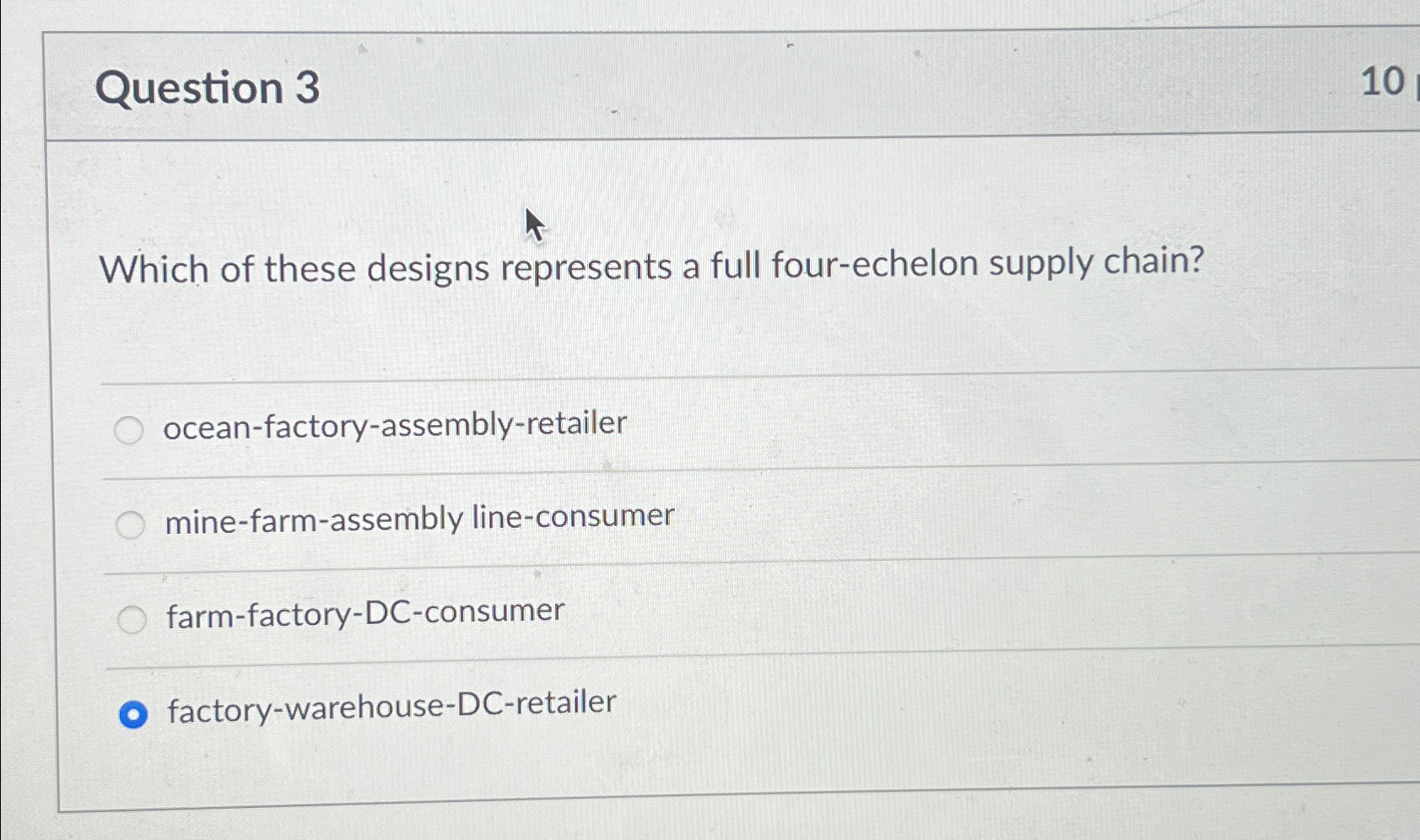 Solved Question 3Which of these designs represents a full | Chegg.com