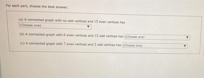 Solved For each part, choose the best answer. (a) A | Chegg.com