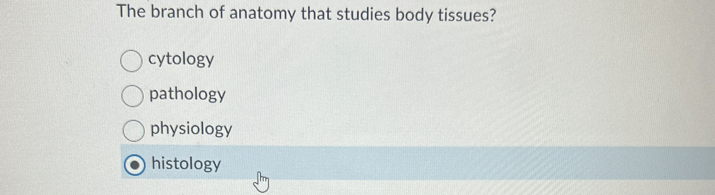 Solved The branch of anatomy that studies body | Chegg.com