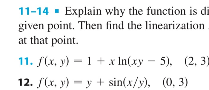 Solved 11-14 - Explain why the function is di given point. | Chegg.com