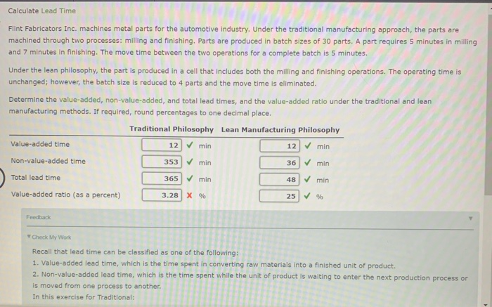 Solved Calculate Lead Time Flint Fabricators Inc. machines | Chegg.com