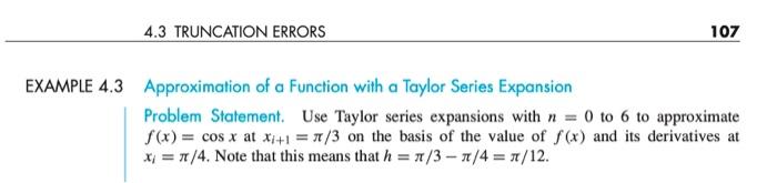 Solved Approximation of a Function with a Taylor Series | Chegg.com