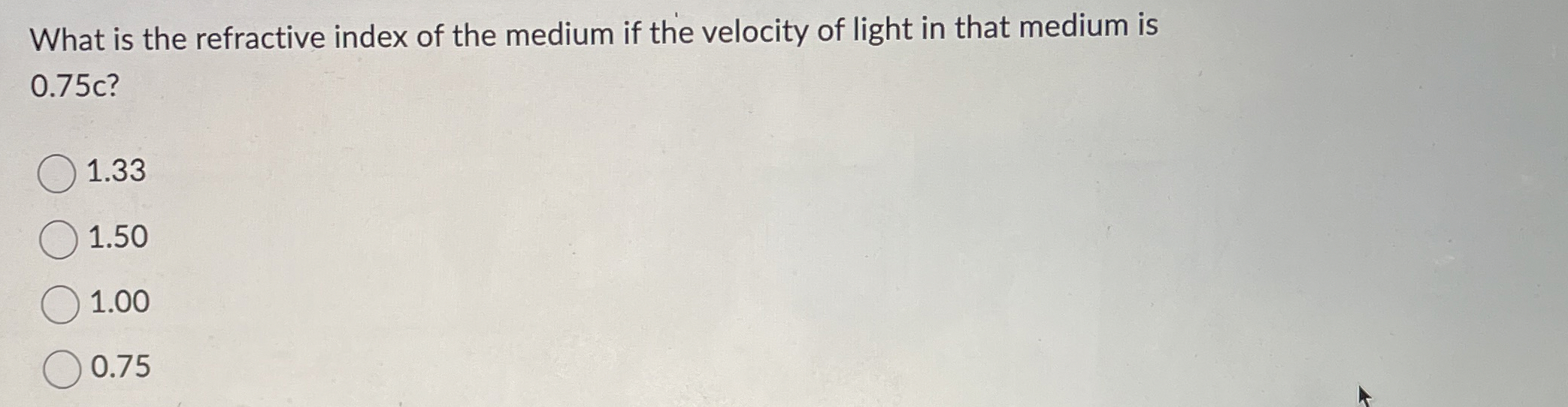 Solved What is the refractive index of the medium if the | Chegg.com