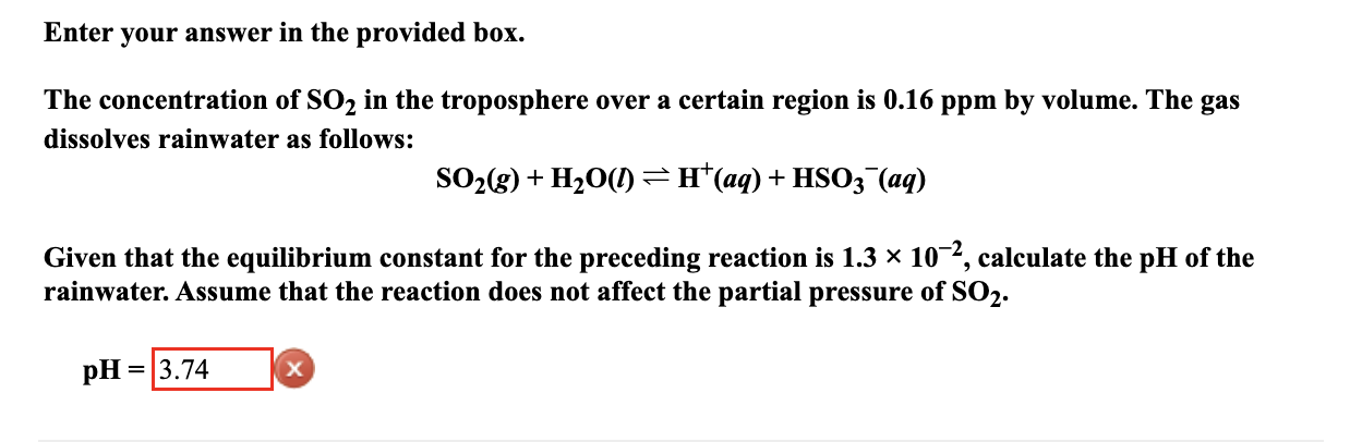 Solved Enter your answer in the provided box.The | Chegg.com