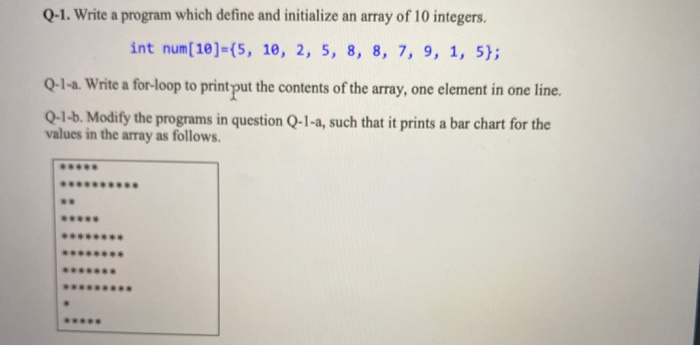 Solved Q-1. Write a program which define and initialize an | Chegg.com