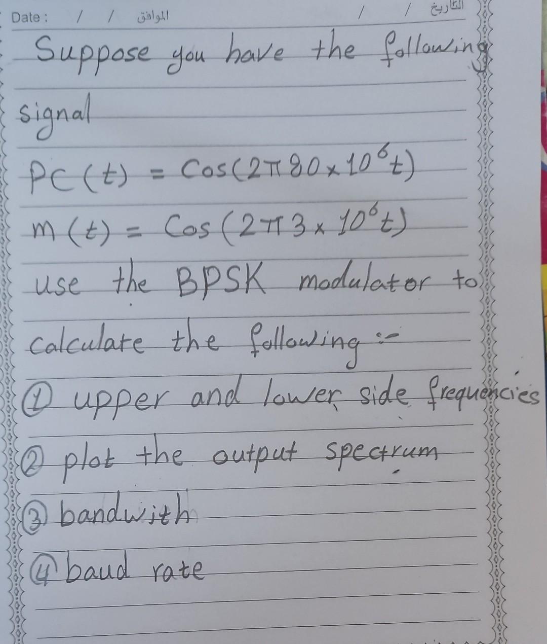 Solved Suppose you have the following signal | Chegg.com