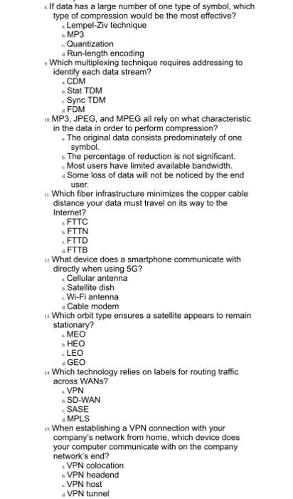 Solved When a router receives multiple possible routes for | Chegg.com