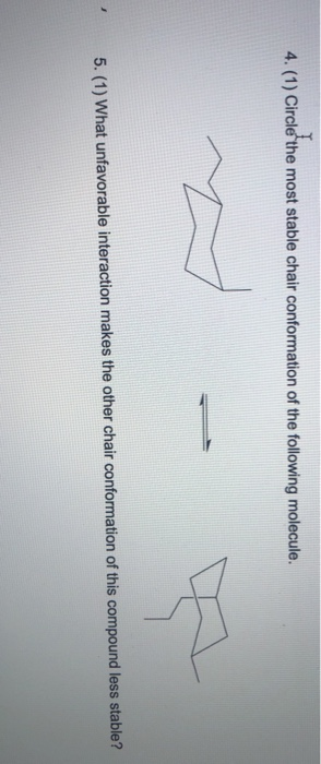 Solved Circle the most stable chair conformation What | Chegg.com