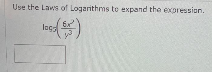 Solved Use the Laws of Logarithms to expand the expression. | Chegg.com