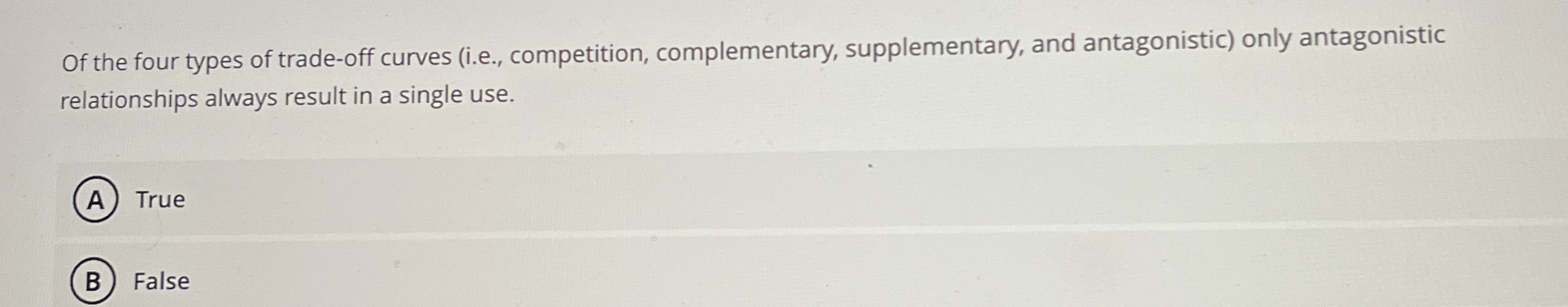 Solved Of the four types of trade-off curves (i.e., | Chegg.com