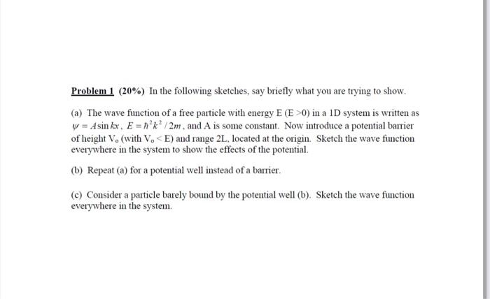 Solved Problem 1 (20%) In the following sketches, say | Chegg.com