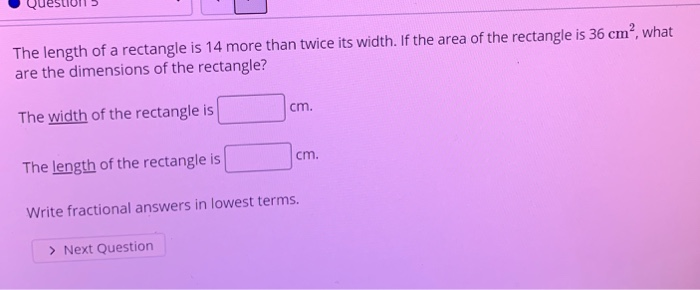 Solved The length of a rectangle is 14 more than twice its | Chegg.com