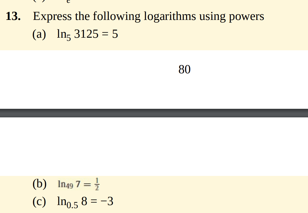 Solved Express the following logarithms using | Chegg.com