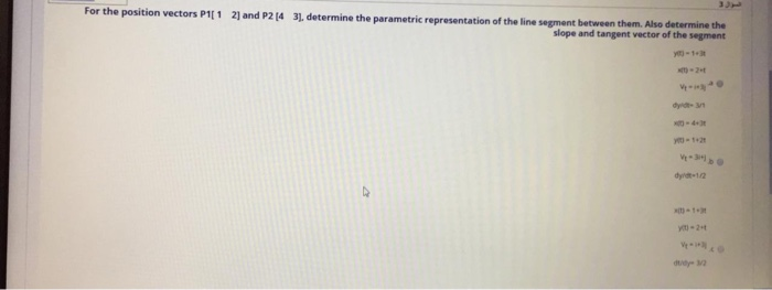 Solved For the position vectors P1[1 2] and P2 [4 31. | Chegg.com