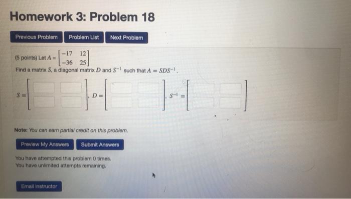 Solved Homework 3 Problem 18 Previous Problem Problem List 5719