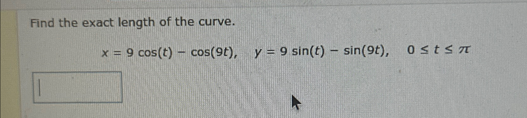 Solved Find the exact length of the | Chegg.com | Chegg.com
