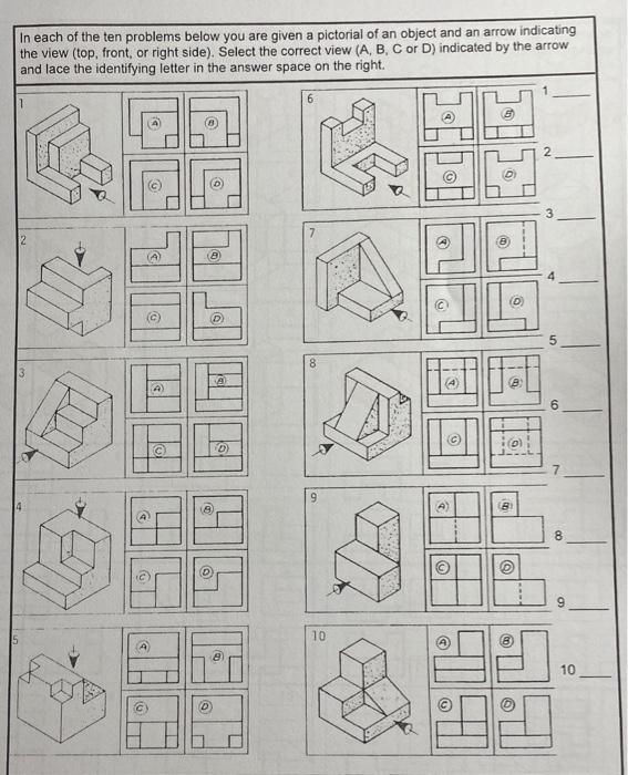 Solved In each of the ten problems below you are given a | Chegg.com