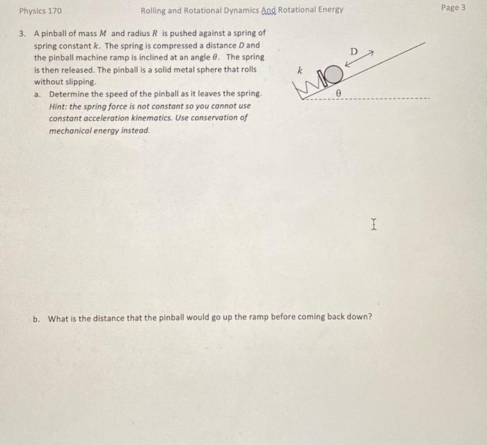 Solved Physics 170 Rolling and Rotational Dynamics And | Chegg.com