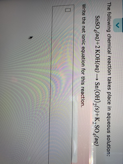 Solved The following chemical reaction takes place in | Chegg.com
