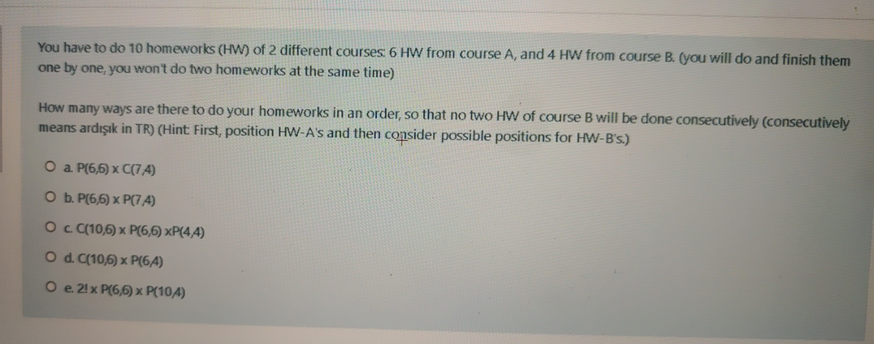Solved You have to do 10 ﻿homeworks (HW) ﻿of 2 ﻿different | Chegg.com