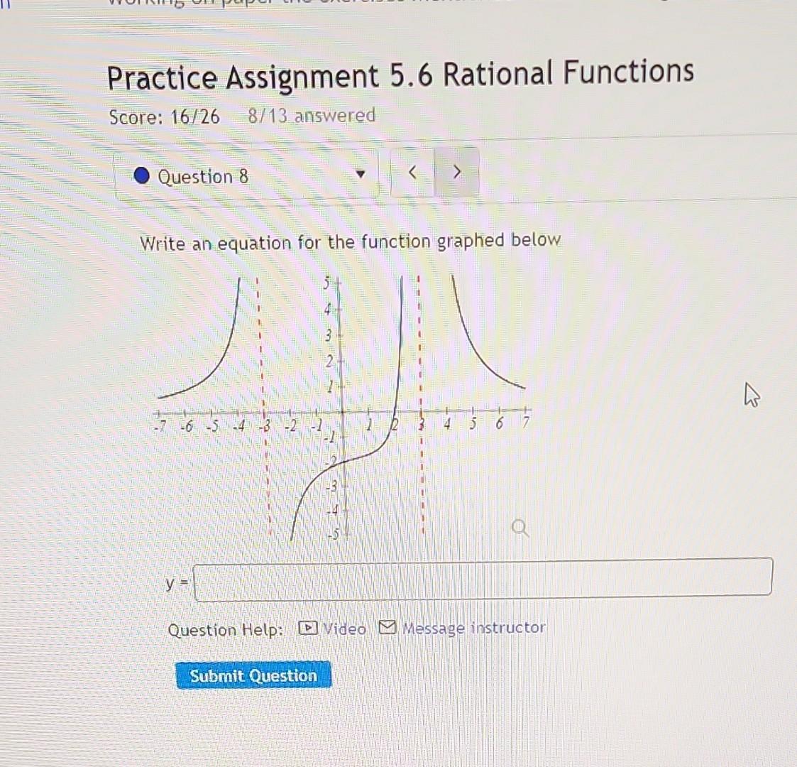 Solved Practice Assignment 5.6 Rational Functions Score: | Chegg.com