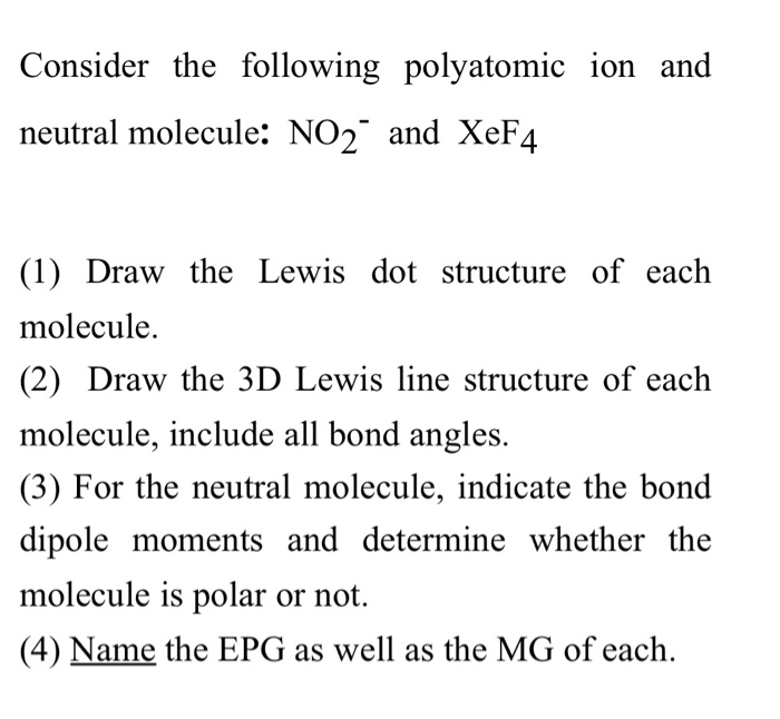 Solved Consider the following polyatomic ion and neutral | Chegg.com