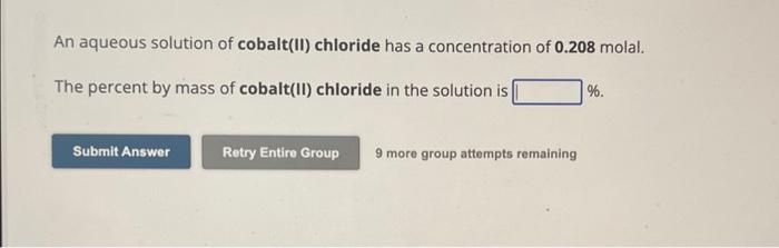 Solved An aqueous solution of calcium acetate has a | Chegg.com