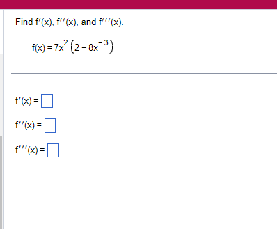 Solved Find f'(x),f''(x), ﻿and | Chegg.com