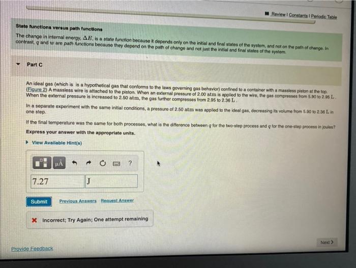 Solved Review Constants Periodic Table State functions | Chegg.com
