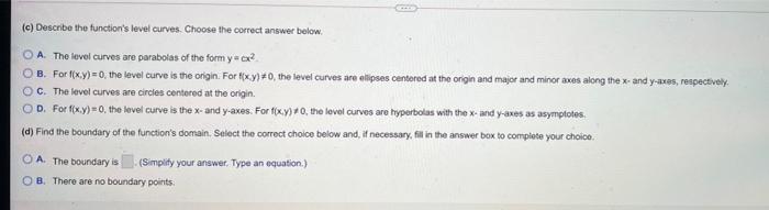 Solved For the given function, complete parts (a) through | Chegg.com