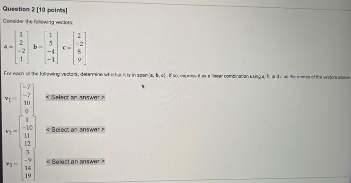 Solved Question 2 [10 points] Consider the following | Chegg.com