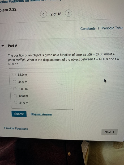 Solved ctice Problem blem 2.22 2 of 18 Constants Periodic | Chegg.com