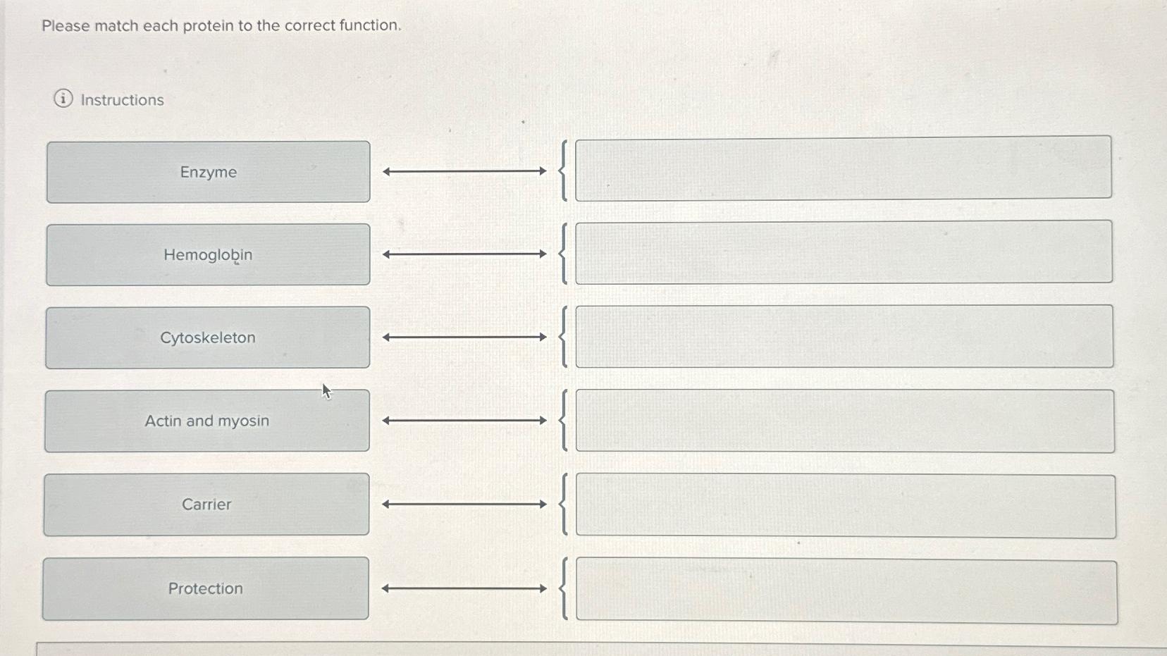 Solved Please match each protein to the correct | Chegg.com