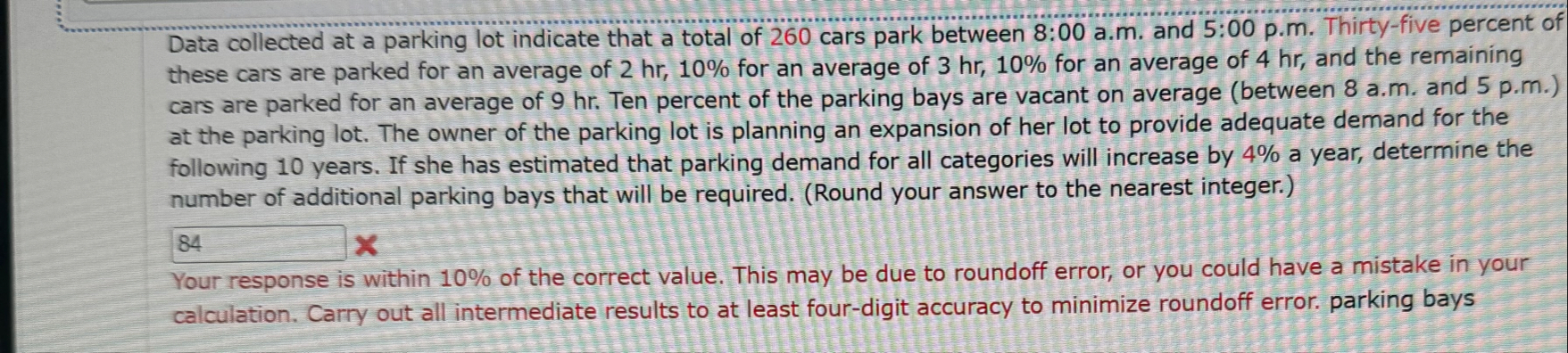 Solved Data collected at a parking lot indicate that a total | Chegg.com