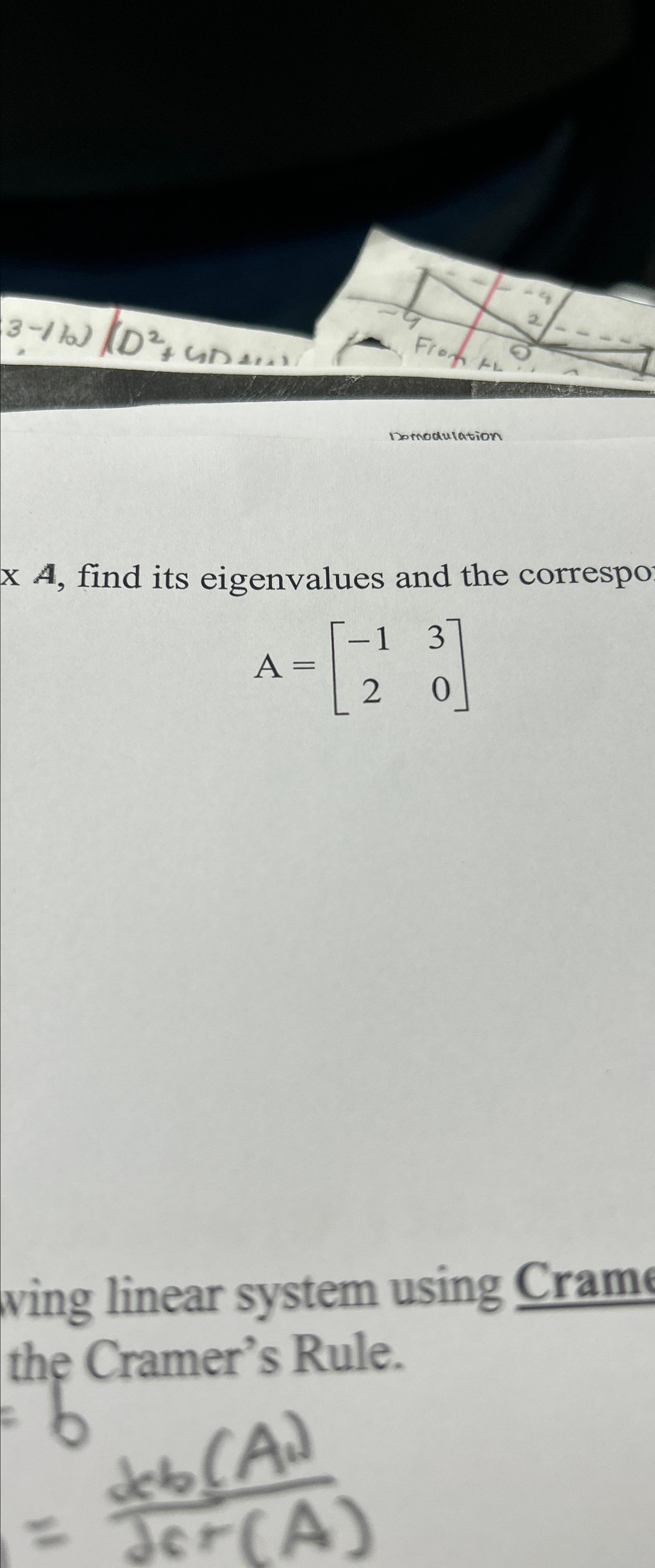 Solved xA, ﻿find its eigenvalues and the | Chegg.com