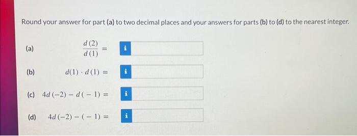 Solved Using the graph, estimate the following Round your | Chegg.com