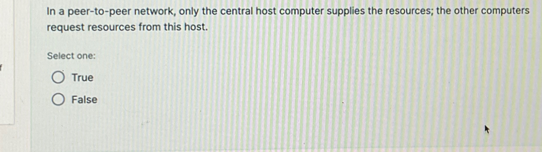 Solved In a peer-to-peer network, only the central host | Chegg.com