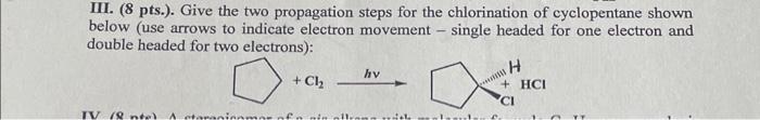 Solved III. ( 8 pts.). Give the two propagation steps for | Chegg.com