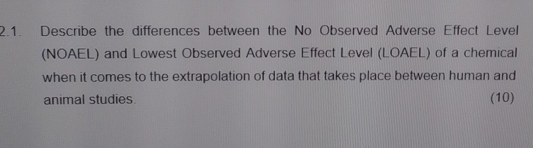 Solved Describe the differences between the No Observed | Chegg.com