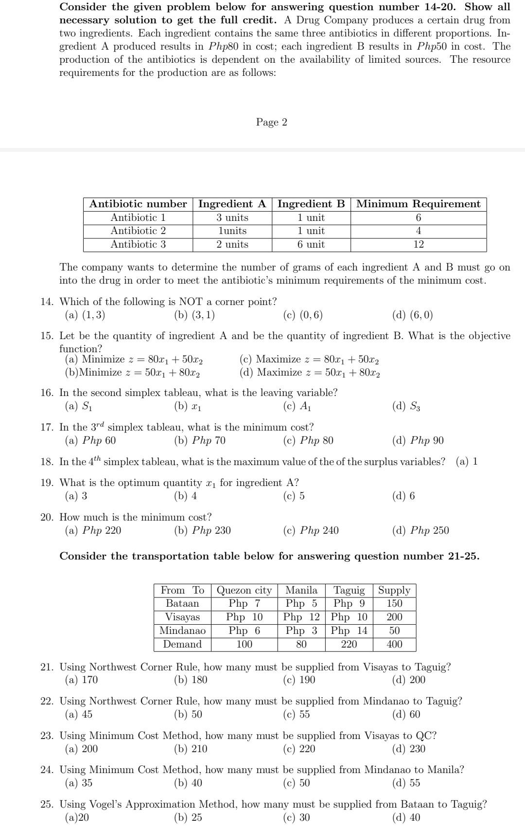 Solved Please answer all of these. No o need for solution. | Chegg.com