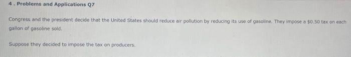 Solved 4. Problems and Applications Q7 Congress and the | Chegg.com