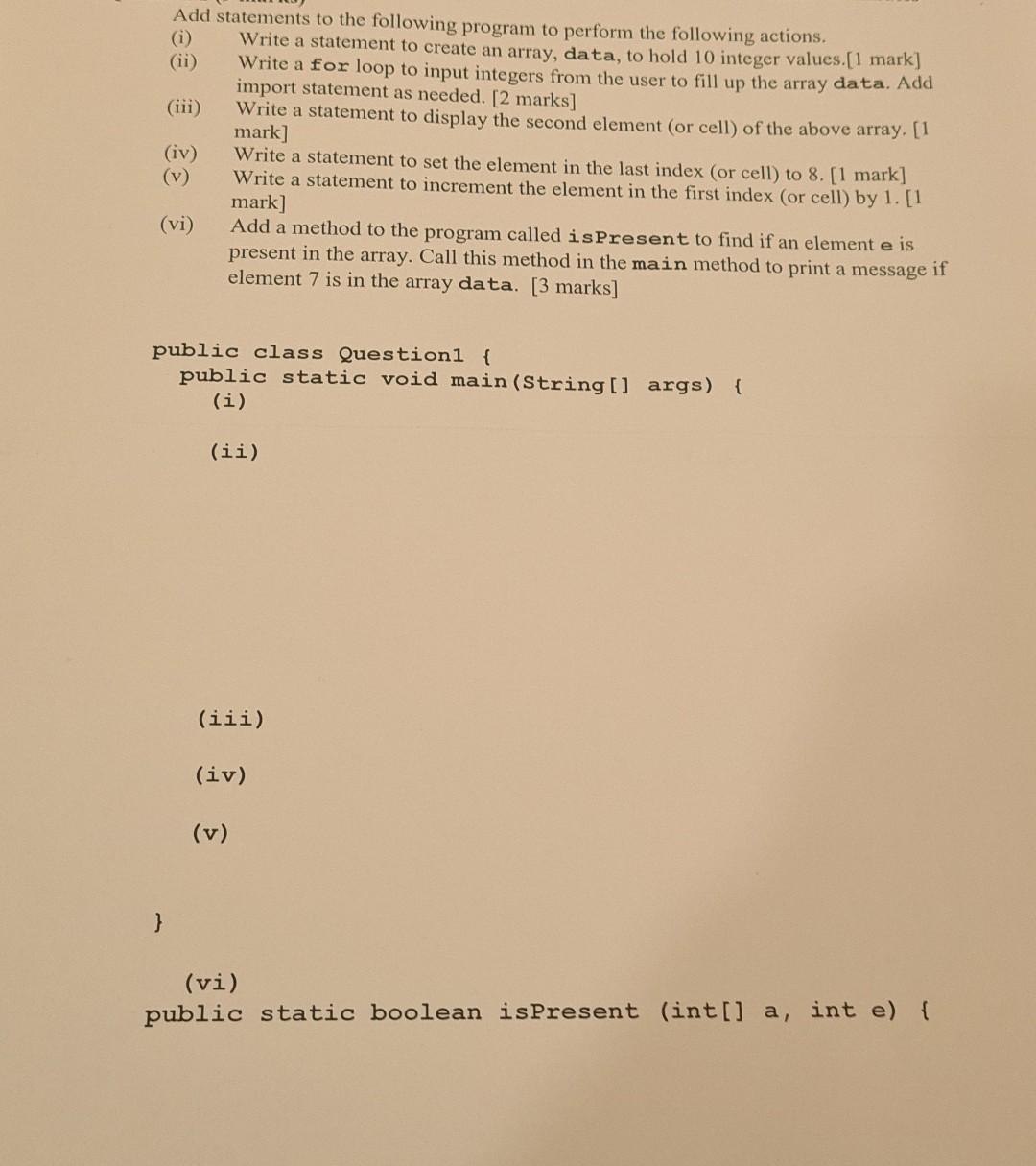 Solved Add statements to the following program to perform | Chegg.com