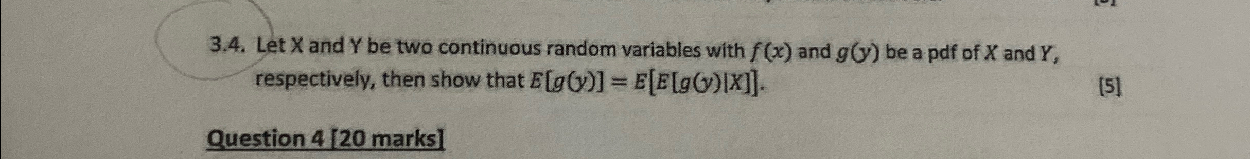 Solved 34 ﻿let X ﻿and Y ﻿be Two Continuous Random 1791