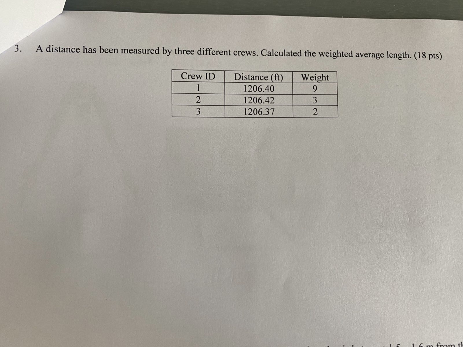 Solved A distance has been measured by three different | Chegg.com