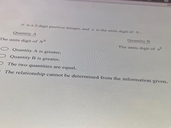 Solved is a 2-digit positive integer, and is the units digit | Chegg.com