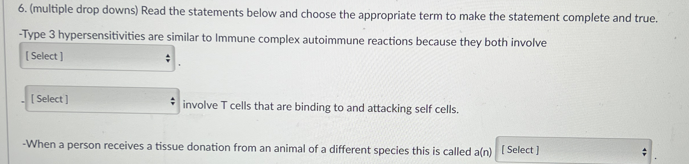 Solved (multiple drop downs) ﻿Read the statements below and | Chegg.com