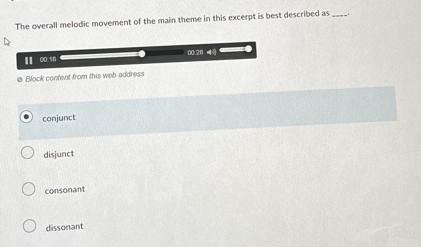 Solved The overall melodic movement of the main theme in | Chegg.com
